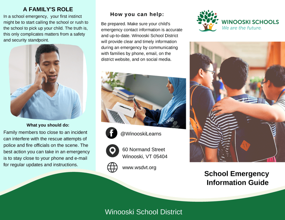 School Emergency Information Guide | Winooski School District